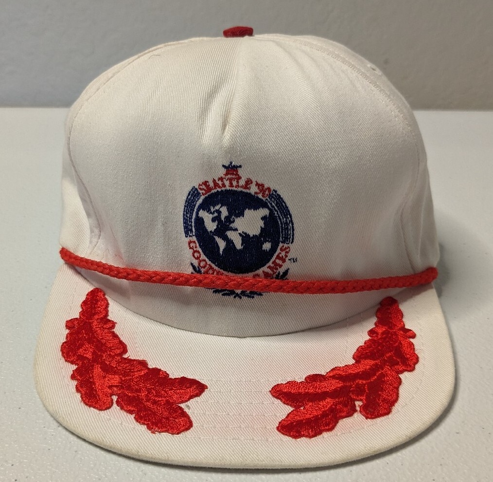 GoodWill Games Vintage Seattle 90s White Red Trims Ad… - Gem