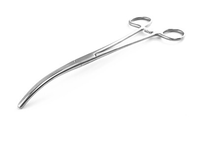 Renal Pedicle Clamp 9" Curved Jaws Serrated Surgical Stainless Steel ...