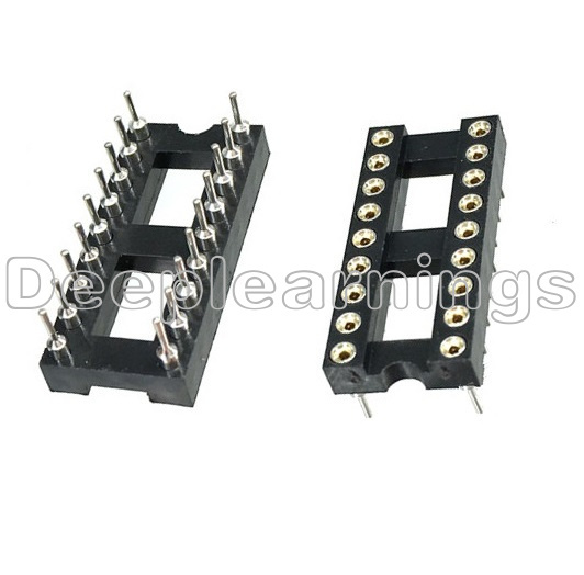 10PCS 18Pin DIP SIP Round IC Sockets Adaptor Solder Type Gold Plated ...