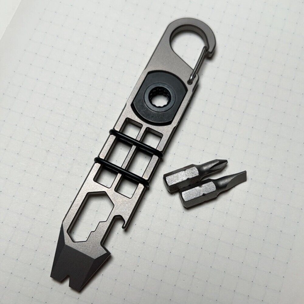 Titanium Alloy Ti Multi Pocket Pry Bar Crowbar EDC Tools Opener ...