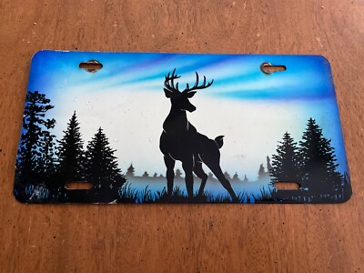 Buck Deer License Plate Booster Front Vintage Hunting Nature animal | eBay