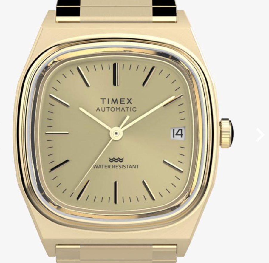 Timex Reissue 1983 Automatic Analog Watch Gold Wristwatch 38mm From ...