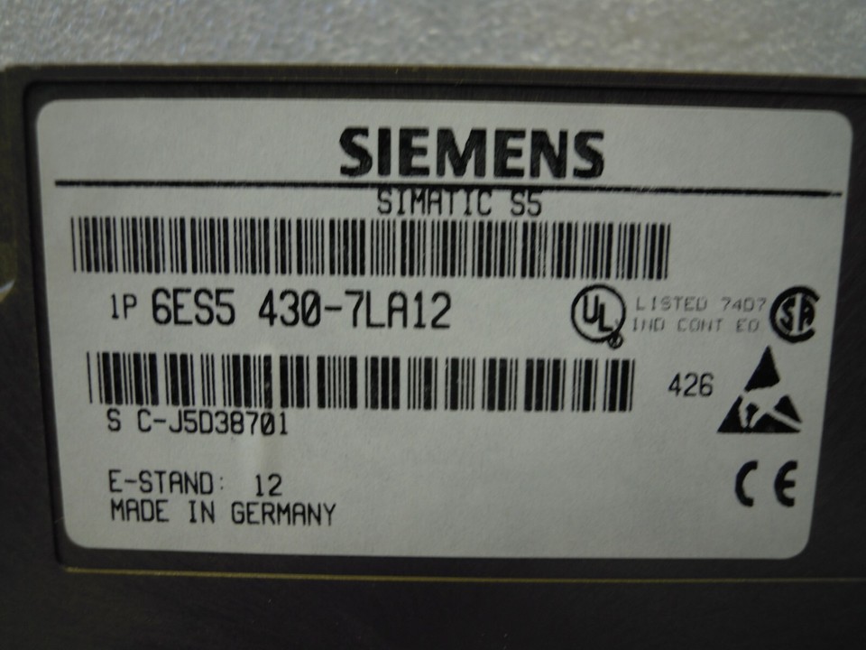 SIEMENS 6ES5 430-7LA12 SIMATIC S5 DIGITAL INPUT MODULE 24VDC 32INPUT | eBay