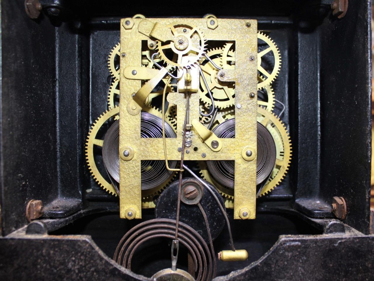 Antique Kroeber 8 Day Iron Mantle Clock ~ 1800's ~ In Good Running ...