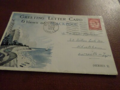 1954 Greeting Letter Card 6 Views of Blackpool | eBay UK