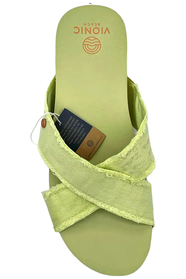 Vionic Women's Beach Boardwalk Panama Canvas Pale Lime | eBay