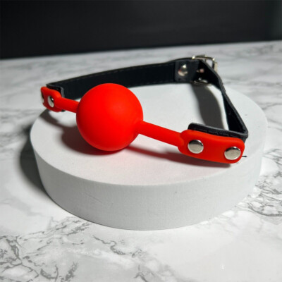 Silicone Ball Open Mouth Gag Oral Bondage Harness Lock Belt Black/Pink ...