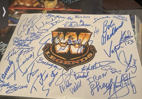 WWF WWE 28+ AUTOGRAPHED SIGNED RARE WWE LEGENDS CANVAS 11X14 A MUST ...