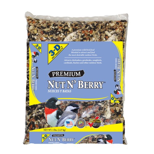 Premium Nut N' Berry Blend Dry Wild Bird Food,14.00 x 10.00 x 2.00 ...