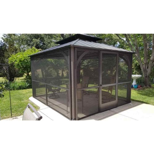 Bronze Screen Room Aluminum Extrusion with Spline Track - 95.25" x 2" x ...