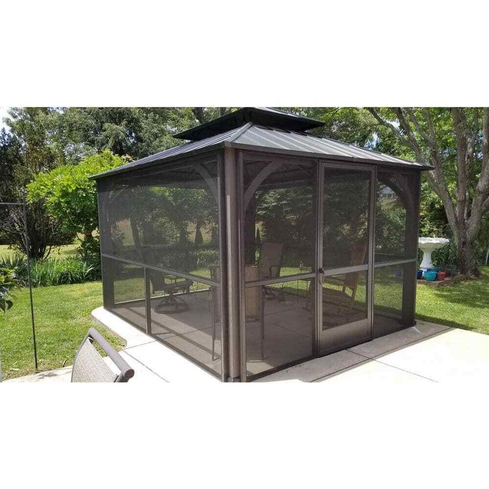 Bronze Screen Room Aluminum Extrusion with Spline Track - 95.25" x 2" x ...