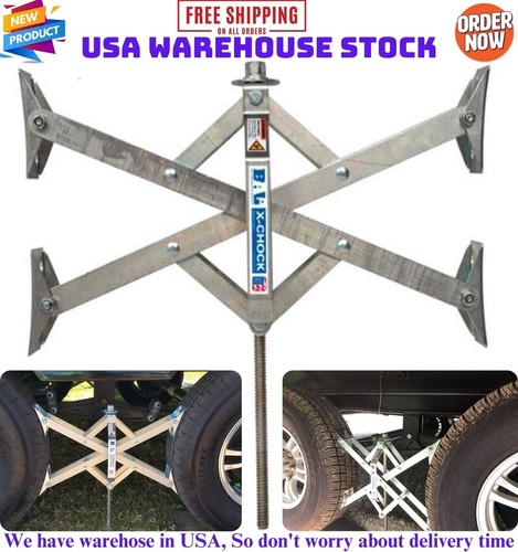 X-Chock Tire Locking Chock for RV Camper Trailer Wheel Stabilization ...