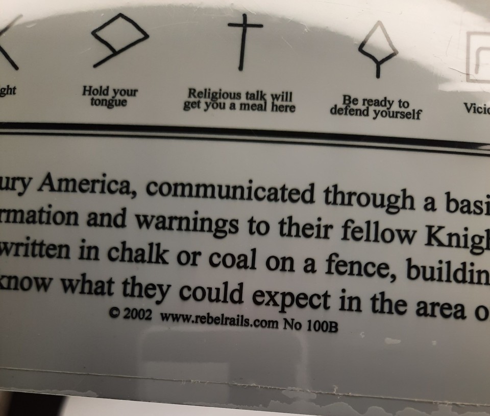 Hobo Secret Code Symbols Chart Railroad Signs Depression Era Metal Sign ...