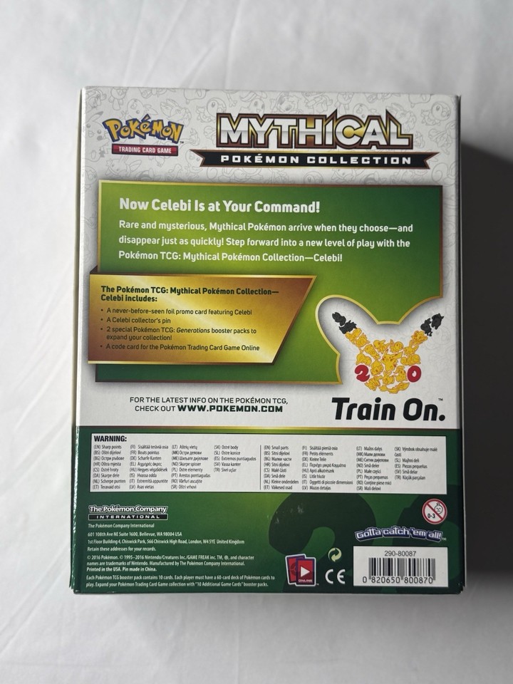 Pokemon 2016 XY 20th Anniversary Generations Mythical Collection Box ...