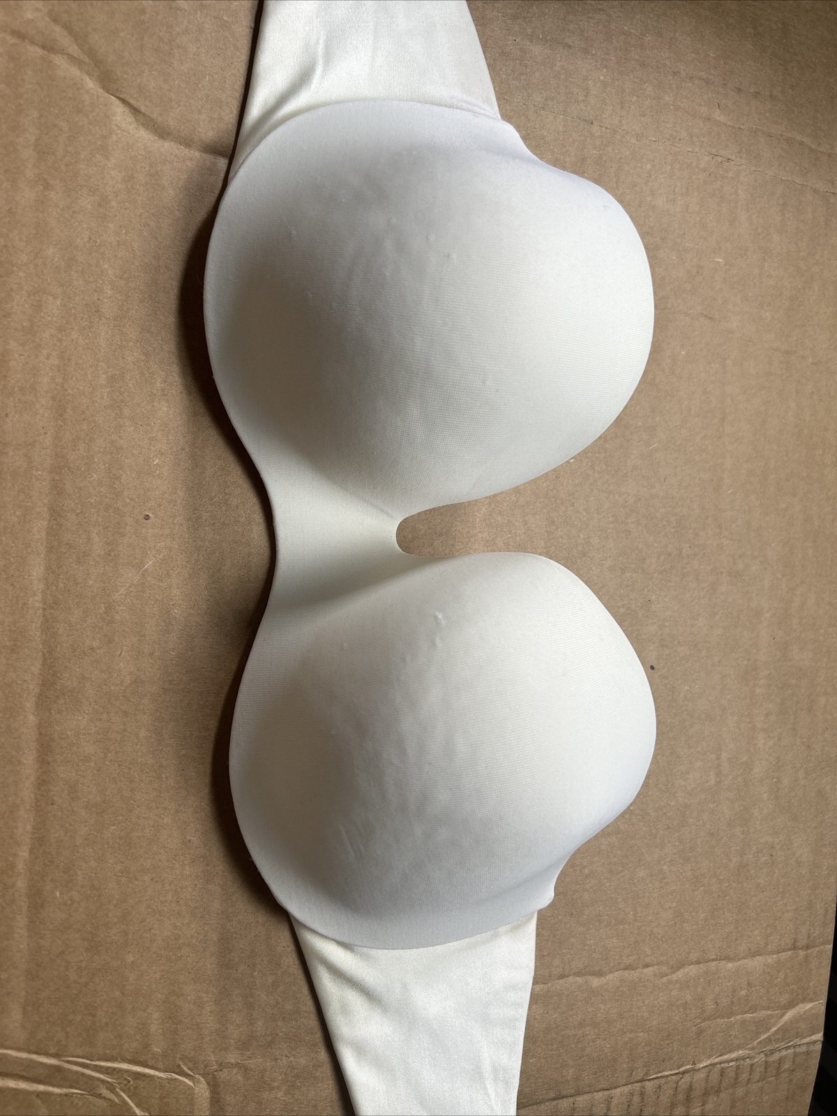 Warners Strapless Bra 34C Underwire Satin Seamless Padded Cups Ivory ...