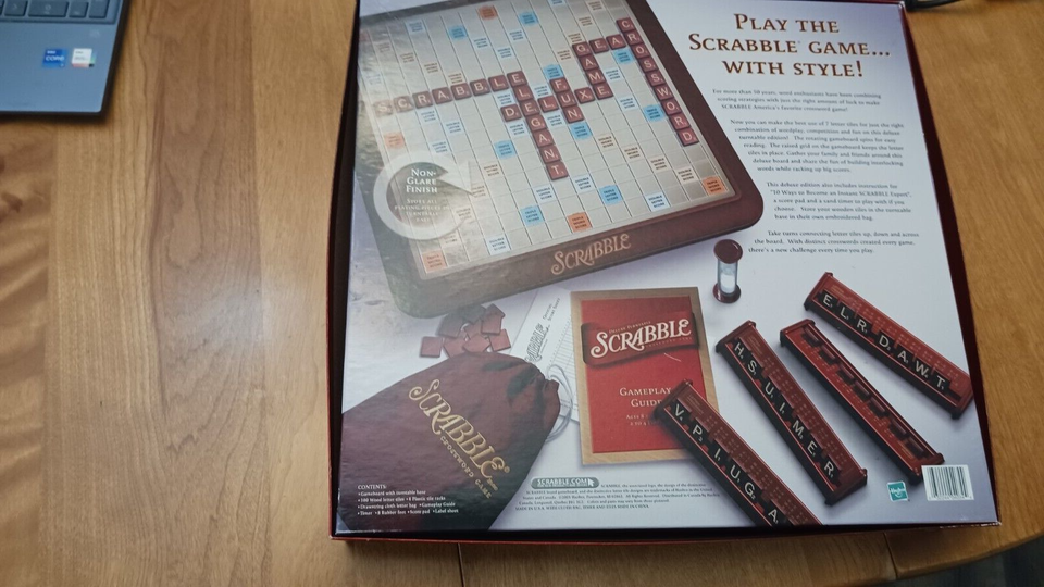 Scrabble Deluxe Turntable Edition Game 2001 Parker Brothers 100% ...