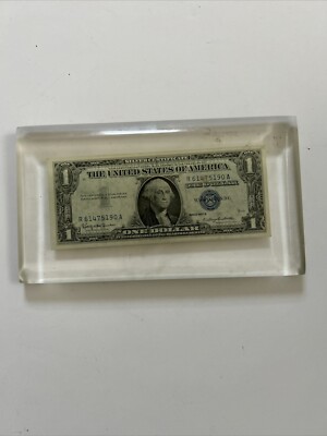 1957 STAR NOTE One Dollar Blue Seal Note Silver Certificate Old US Bill ...