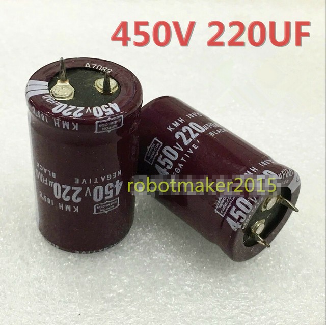 Aluminum Electrolytic Capacitor 450V 220uF 220 UF 25*40mm Radial Free ...
