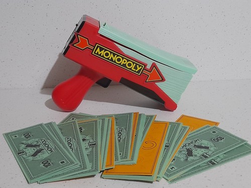 Monopoly Cash Grab Money Gun With Paper Money Working Condition Novelty ...