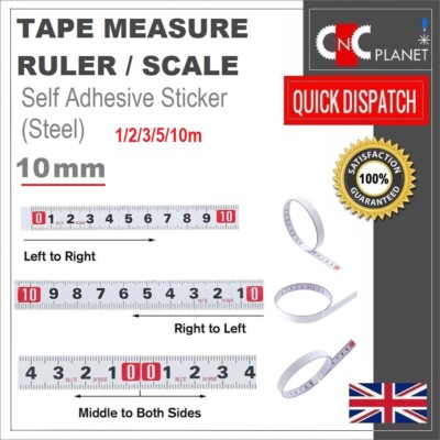 Tape Measure Self Adhesive Metric Ruler Scale Sticker Miter Track Guide ...