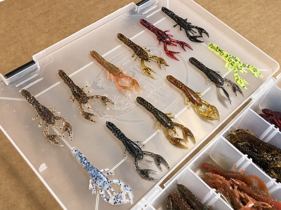 New 144 pc Crawdad Kit 3" total length Crawfish Fishing Lures (2" body ...