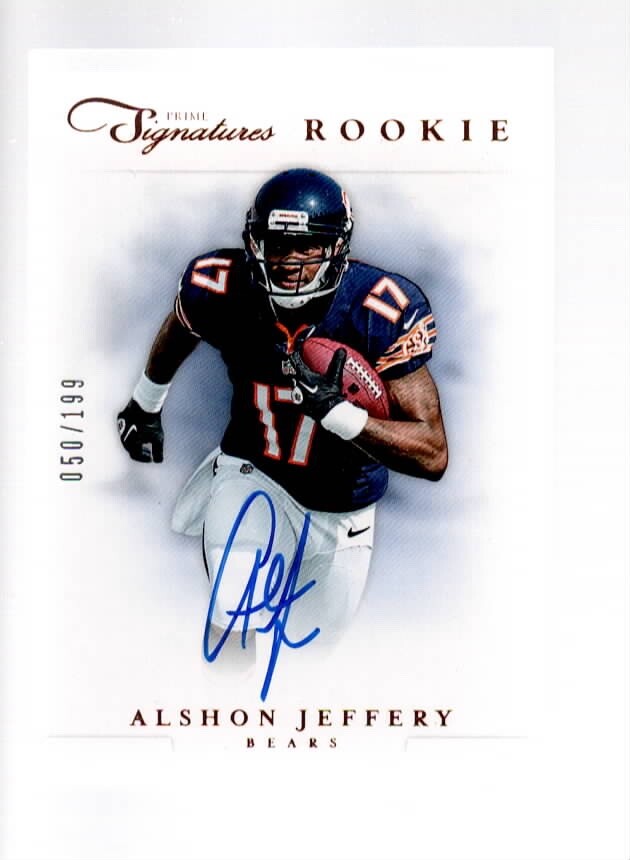 ALSHON JEFFERY 2012 PANINI PRIME SIGNATURE AUTO ROOKIE CARD #242 /199 ...