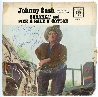 Johnny Cash ~ Signed 1962 Bonanza! / Pick A Bale O' Cotton Vinyl Album ...