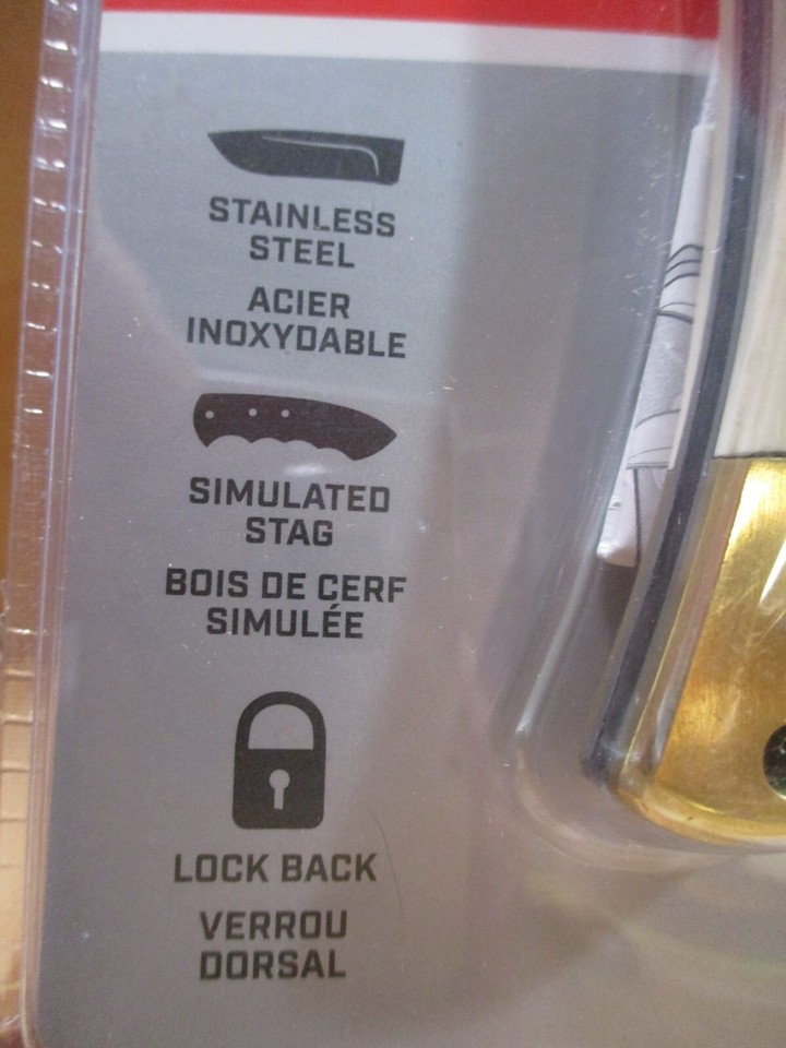 New Winchester Small Imitation Stag Locking Pocketknife 5 7/8 Inches ...