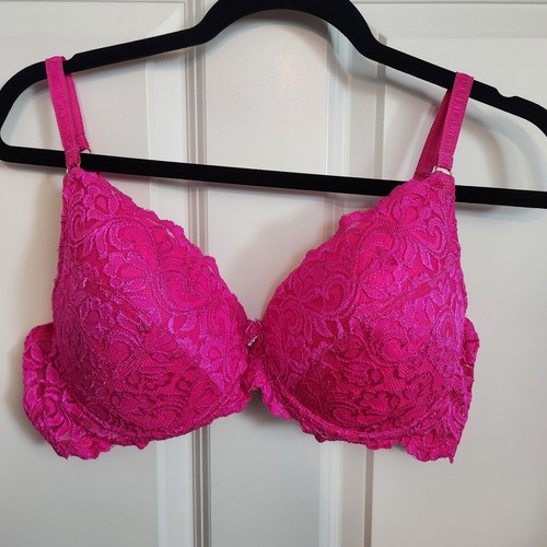 Smart & Sexy Padded Hot Pink Lace Bra Bra Size 40C | eBay