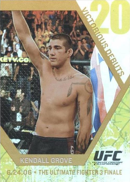 2009 Topps UFC Round 1 - Victorious Debuts Kendall Grove #VD10 Gold /88 ...