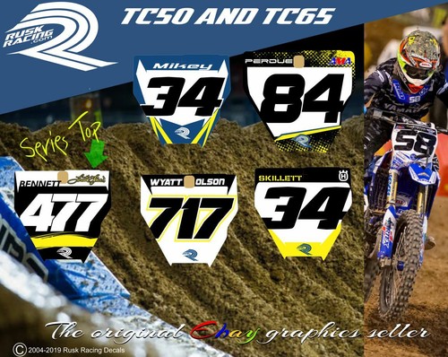 husqvarna tc65 65cc husky tc Custom number plate graphics stickers ...