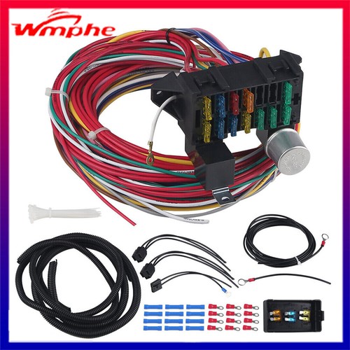 Universal Wire 12 Circuit Wiring Harness For Chevy Mopar Ford Street ...