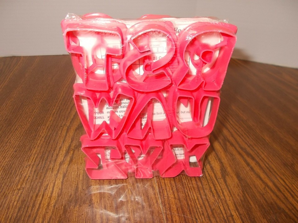 Jell-o Jello Alphabet Jiggler Molds with Directions Gelatin Play-Doh ...