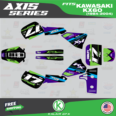 Graphics Kit for KAWASAKI KX60 (1984-2021) AXIS-Green | eBay