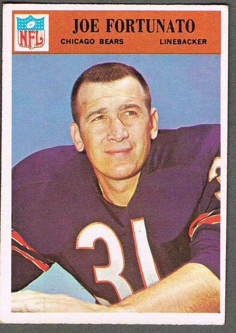 1966 Philadelphia Football Card #33 Joe Fortunato - 50-years old, see ...