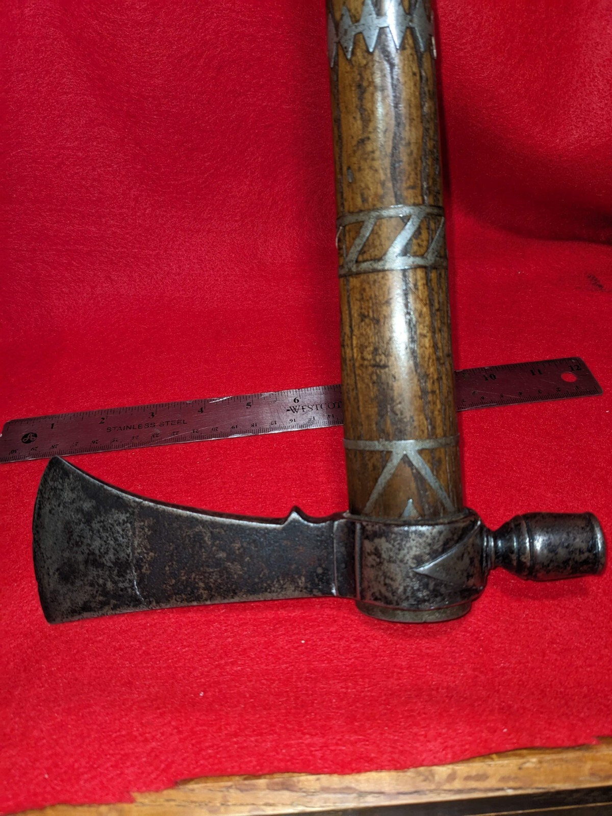 Antique Inlaid Trade AXE Arrowheads Indian Pipes, Fine | eBay