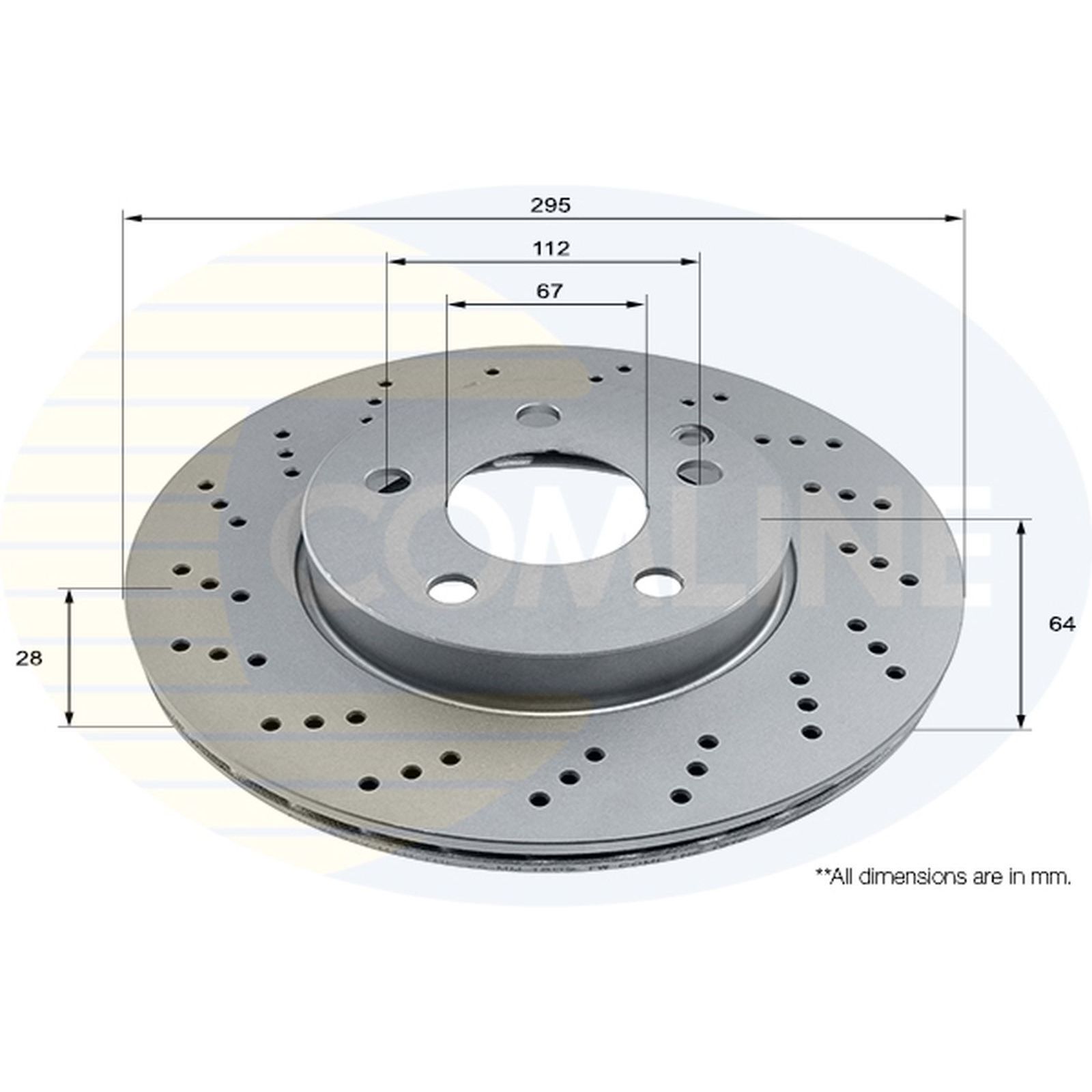 Comline Front Brake Discs Vented 295mm For Mercedes E-Class S212 E 200 ...