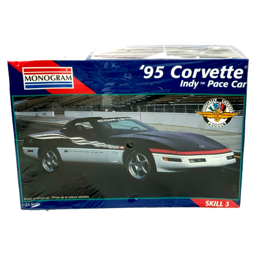 Monogram 1995 Indy 500 Pace Car Chevy Corvette 1:24 Model Kit #2467 ...