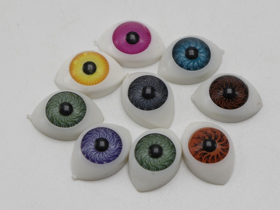 20pcs(10pairs) Acrylic Round Oval Doll Eyes Eyeballs Various Troll Eye ...