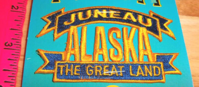 Juneau Alaska Embroidered Iron On Souvenir Patch - New Alaska Patch ...