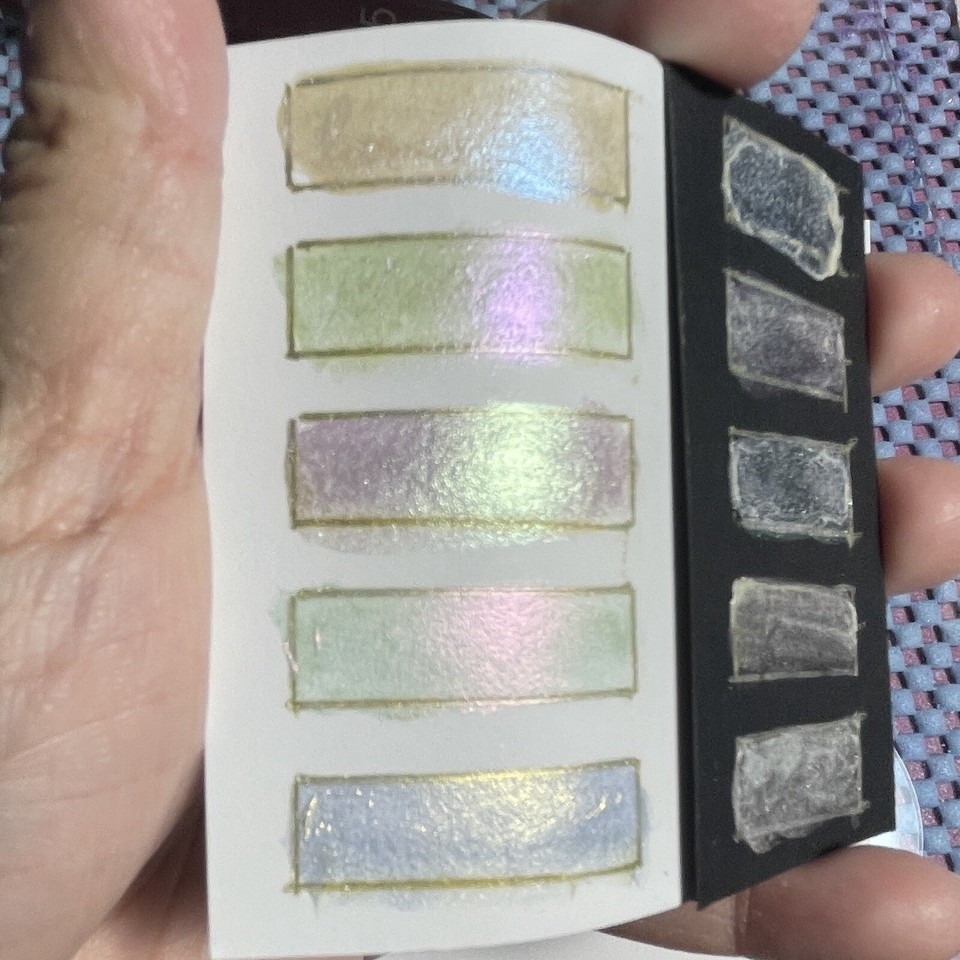 Handmade Watercolor Paint Fairy Collection Set Of 5 White With Shimmer ...