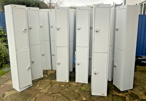 BIOCOTE Metal Storage Locker 1800h x300w x300d mm 2 Door, Padlock (12 ...