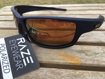 RAZE Eyewear Sunglasses Z Coast Mirrored Polarized Brown Lens Blue ...