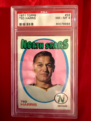 1971 Topps #32 Ted Harris Minnesota North Stars PSA 8 - NM/MT Nice Card ...