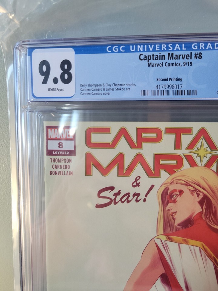 Captain Marvel #8 2nd Print CGC 9.8 1st App & Cover App of Star! The ...