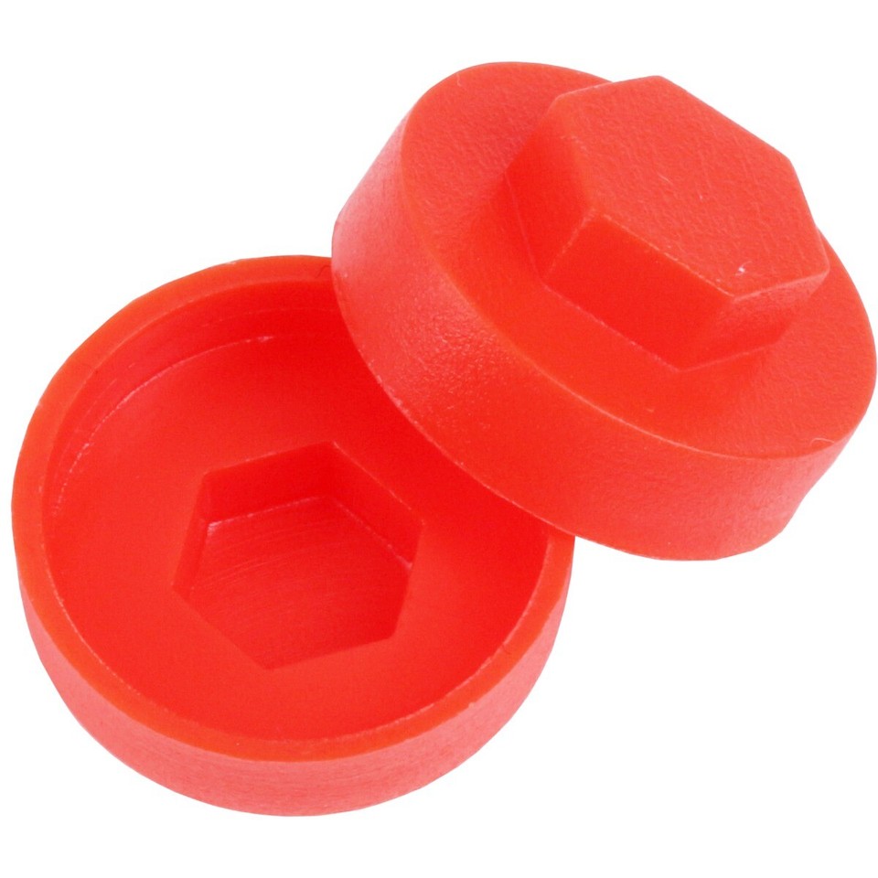 Choose AMOUNT & COLOUR 16mm HEXAGON COVER CAPS Roofing Screw Dome ...