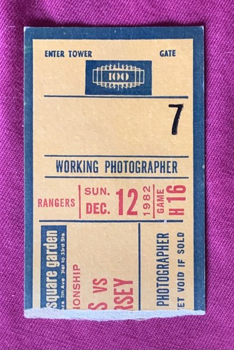 12/12/82 New Jersey Devils Vs NY Rangers Hockey Ticket Stub Devils 1st ...
