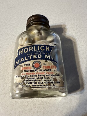 VTG Empty Hazel Atlas Horlick’s Malted Milk Lunch Tablets WWII | eBay