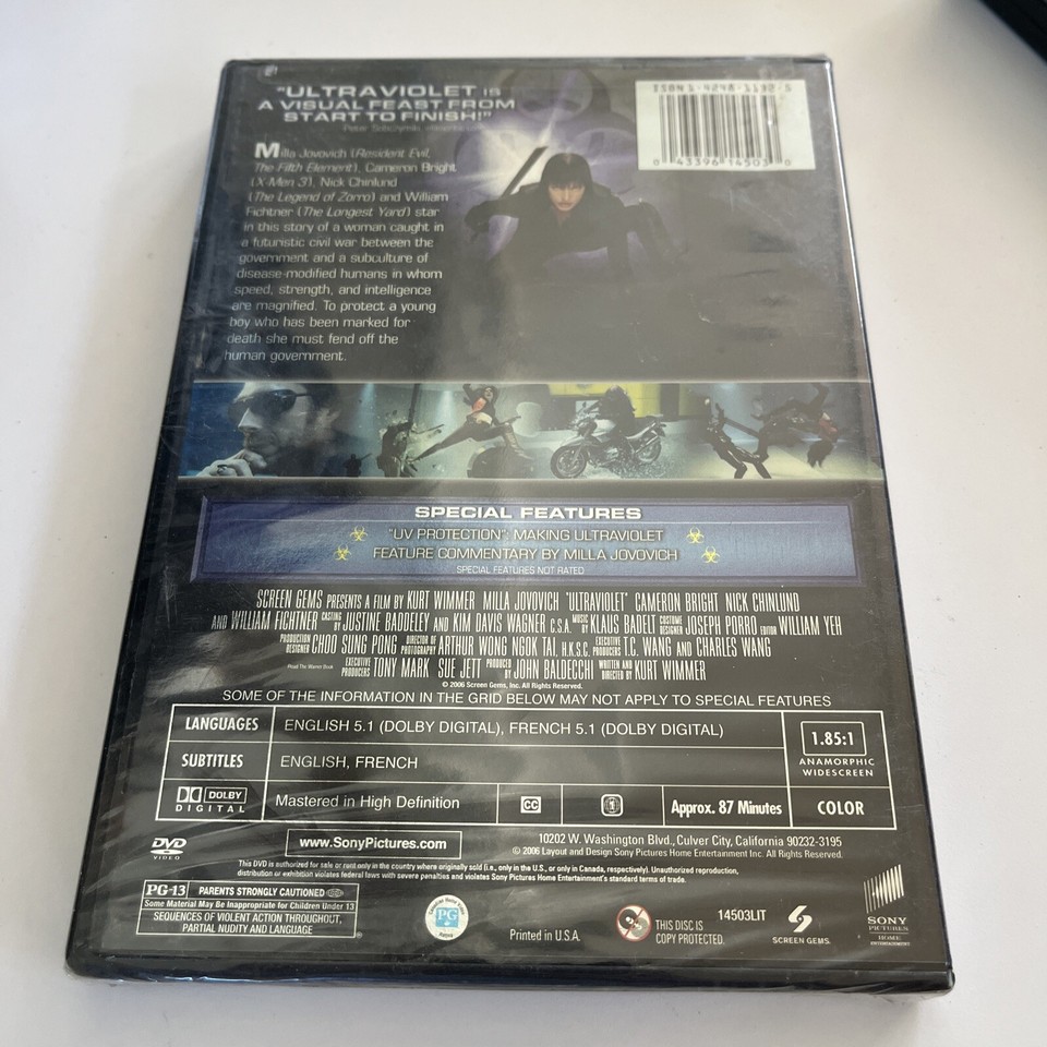 Ultraviolet (DVD, 2006, Unrated Version) New Sealed 43396145030 | eBay