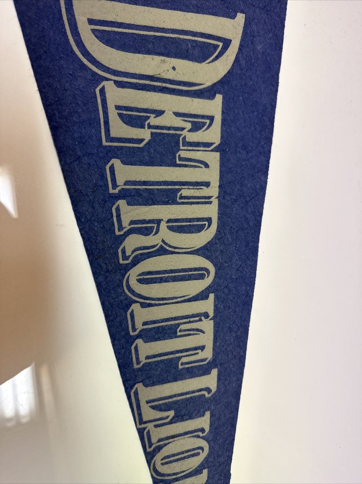 1940’s Vintage Detroit Lions Michigan Nfl Football Pennant 11x26.5 Rare ...